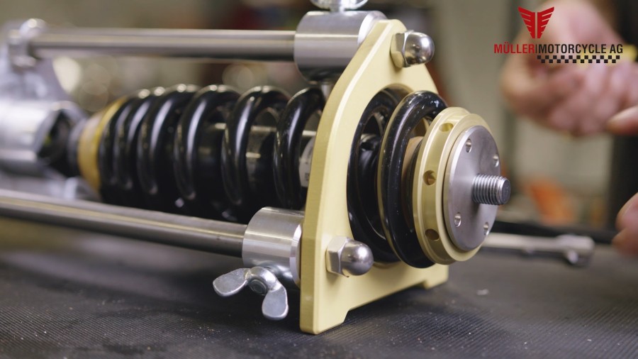 Shock absorber press for mounting lowering kit on HARLEY-DAVIDSON ...